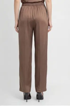 FORTE_FORTE Pleated Wide-leg Trousers - Brown