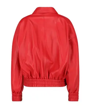 JIL SANDER Cropped Zip-up Jacket - Red