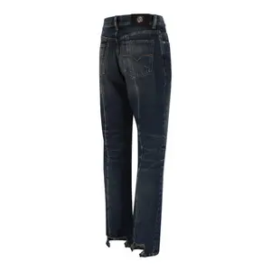 Versace Distressed Straight-leg Jeans