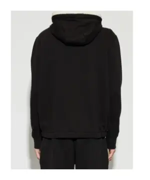 Moncler Logo Patch Zip-up Hooded Jacket - Black