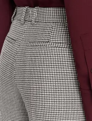 JOSEPH Houndstooth Wool Casual Pants