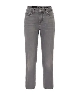 7 For All Mankind Calie Straight Ankle Jeans - Gray