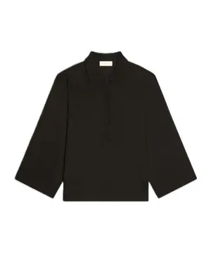 Dries Van Noten Buttoned Polo Top With Wide Sleeves