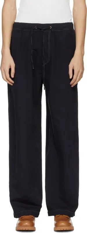 Studio Nicholson Wide Leg Drawstring Trousers