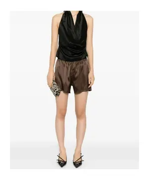 TOM FORD Satin Boxer Shorts - Brown