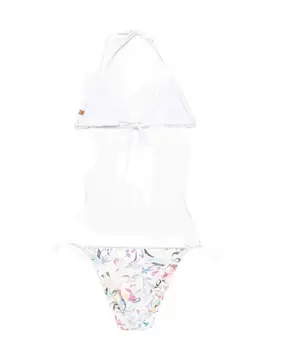 Missoni Floral Print Triangle Bikini - White