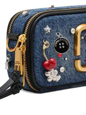 Marc Jacobs Trinket Charm Denim Snapshot Bag - Black