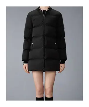 Thom Browne Zip-up Padded Coat With Drawcord Hood And Rwb Trim