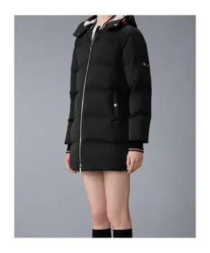 Thom Browne Zip-up Padded Coat With Drawcord Hood And Rwb Trim