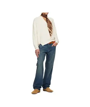 Isabel Marant Étoile Faded Detail Straight Leg Jeans