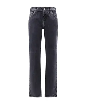 Brunello Cucinelli Logo Patch Jeans - Black