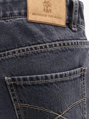 Brunello Cucinelli Logo Patch Jeans - Black