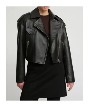 YVES SALOMON Lambskin Biker Jacket