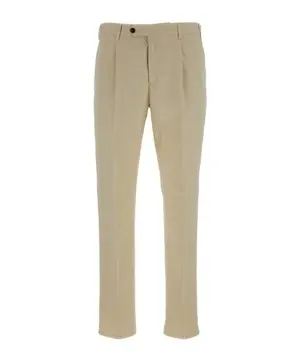PT TORINO Pleated Trousers - Beige