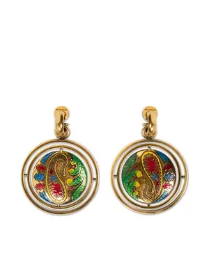 Etro Paisley Button Drop Earrings - Multicolor