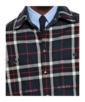 Gucci Tartan Jacquard Padded Shirt