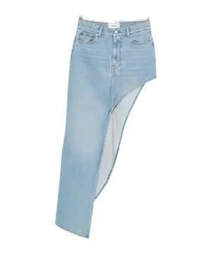 Coperni Asymmetrical One-leg Denim Skirt - Blu