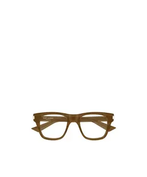 Saint Laurent Square Frame Eyeglasses - Brown