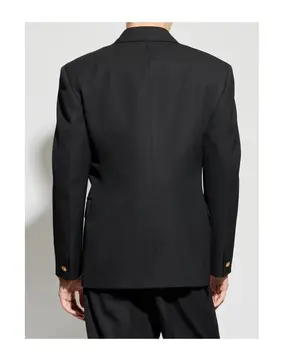 Versace Double-breasted Tailored Blazer - Black