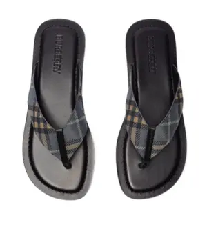 Burberry Check Pavilion Sandals - Wave Blue