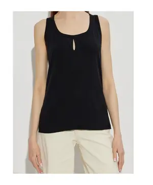 Victoria Beckham Round Neck Sleeveless Draped Top