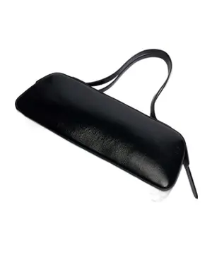 Khaite Simona Crackled Patent Shoulder Bag - Black