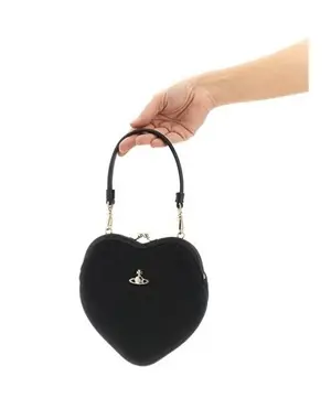 VIVIENNE WESTWOOD Belle Heart Frame Purse - Black
