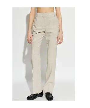 Moschino Straight-leg Tailored Pants With Belt Loops
