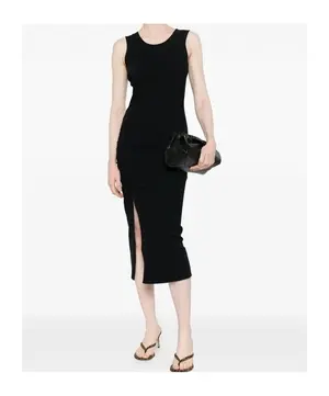 Patrizia Pepe Sleeveless Draped Midi Dress