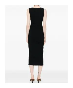 Patrizia Pepe Sleeveless Draped Midi Dress