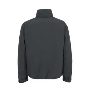 Moncler Long-sleeved Down Jacket With Stand-up Collar - Black