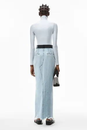 Alexander Wang Logo Print High Neck Bodysuit