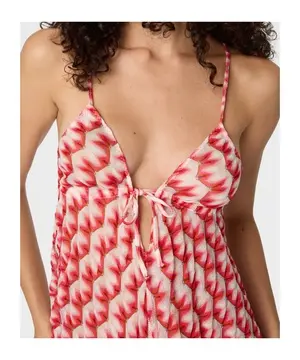 Missoni Tie-front Graphic Beach Jumpsuit - Pink