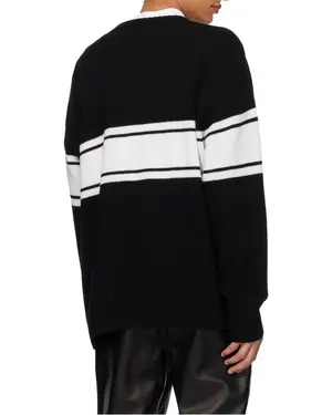 Amiri Logo Stripe Crew Neck Sweater