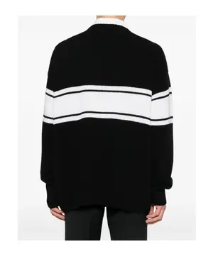 Amiri Logo Stripe Crew Neck Sweater