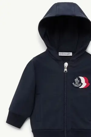 Moncler Tricolor Logo Zip-up Hoodie
