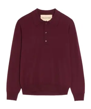 Valentino Garavani Vlogo Long-sleeve Polo Shirt
