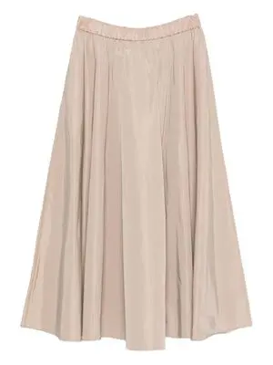 Aspesi Pleated Taffeta Skirt - Nude