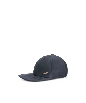 Borsalino Otis Suede Baseball Cap - Black