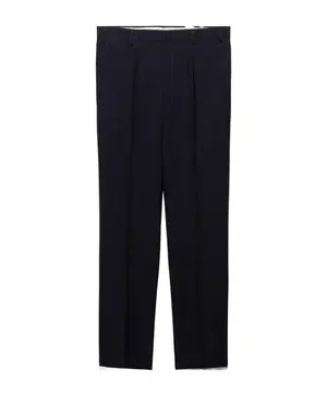 Prada Pleated Tailored Trousers - Navy