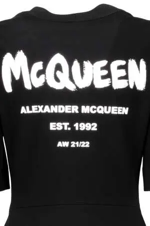 Alexander McQueen Logo Print Mini Dress