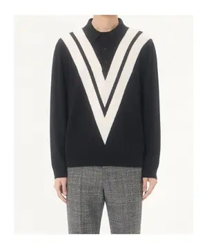 Valentino Garavani Wool Polo Shirt With Inlaid V