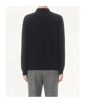 Valentino Garavani Wool Polo Shirt With Inlaid V