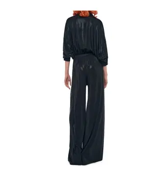 Norma Kamali Super Oversized Boyfriend Shirt Bodysuit - Black