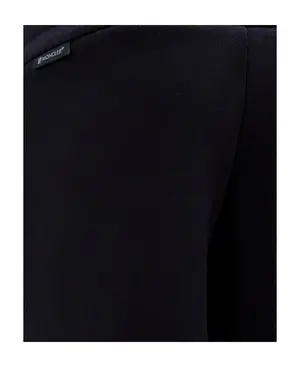 Moncler Logo Patch Cotton Wool Track Pants