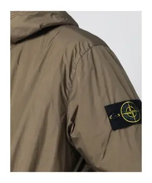 Stone Island Hooded Zip-up Padded Jacket - Green