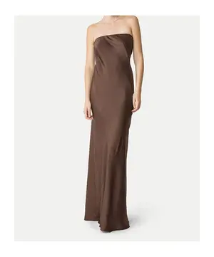 FORTE_FORTE Strapless Midi Dress - Chocolate-colored