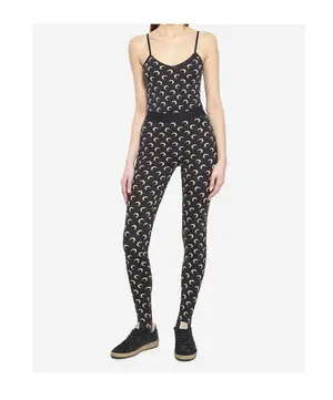 MARINE SERRE V-neck Halter Top Printed