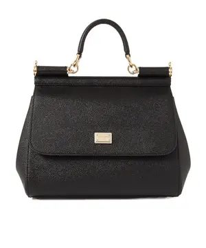 Dolce & Gabbana Sicily Medium Shoulder Bag - Black