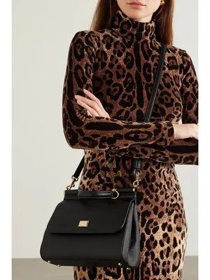 Dolce & Gabbana Sicily Medium Shoulder Bag - Black